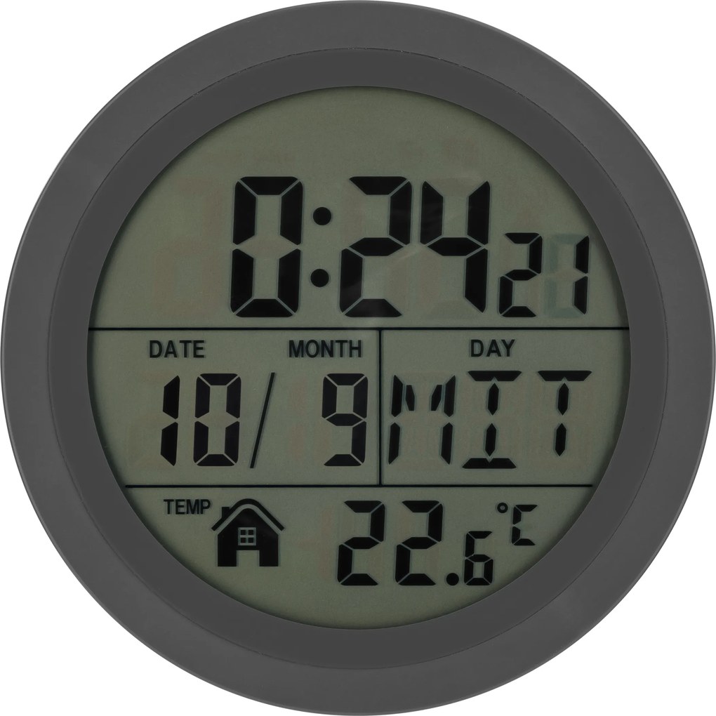 Auriol® Koupelnové hodiny řízené rádiovým signálem (šedá)