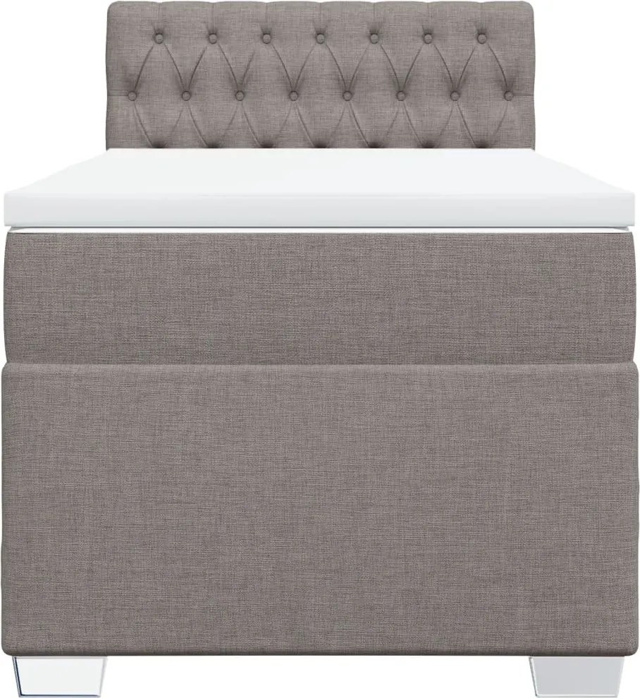 Box spring postel s matrací taupe 80x200 cm textil 3285726