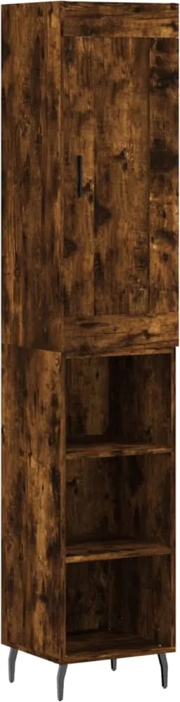 Skříň highboard kouřový dub 34,5 x 34 x 180 cm kompozitní dřevo 3200342