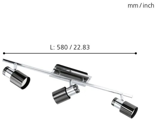 Eglo 30834 - LED bodové svítidlo DAVIDA 1 3xGU10/5W/230V