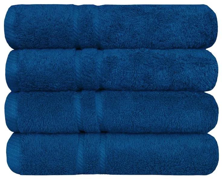 SCANquilt bavlněný ručník COTTONA středně modrá osuška 70 x 140 cm
