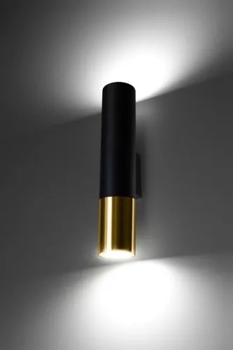 Nástěnné svítidlo SOLLUX Loopez GU10 2x40W bez zdroje SL.0950 černá/zlatá