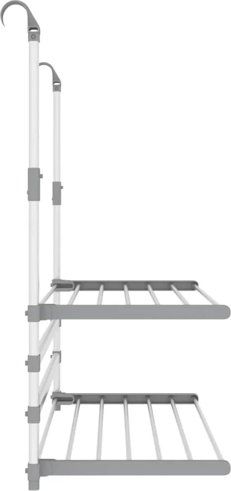 Sušák na prádlo na balkon 89 x 25 x (60–95) cm hliník 154605