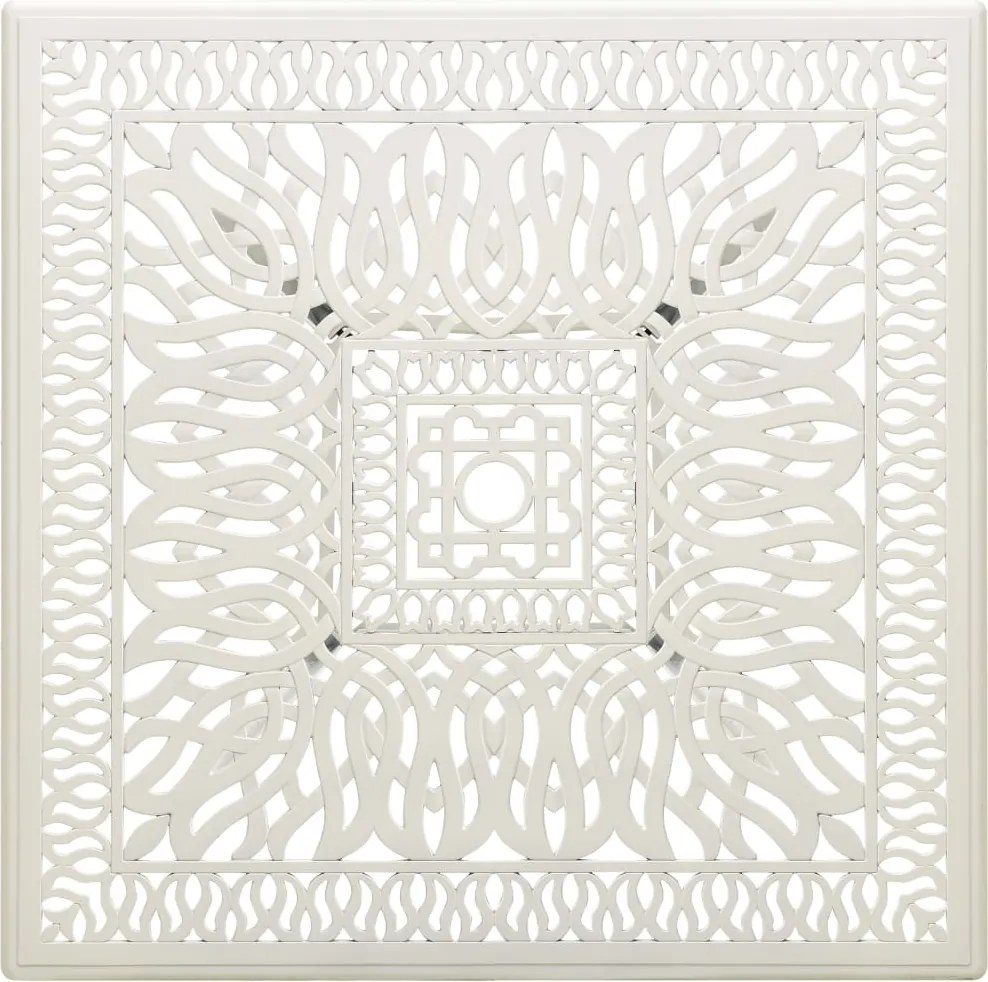 vidaXL Marketos 5dílný balkonový set litý hliník bílý