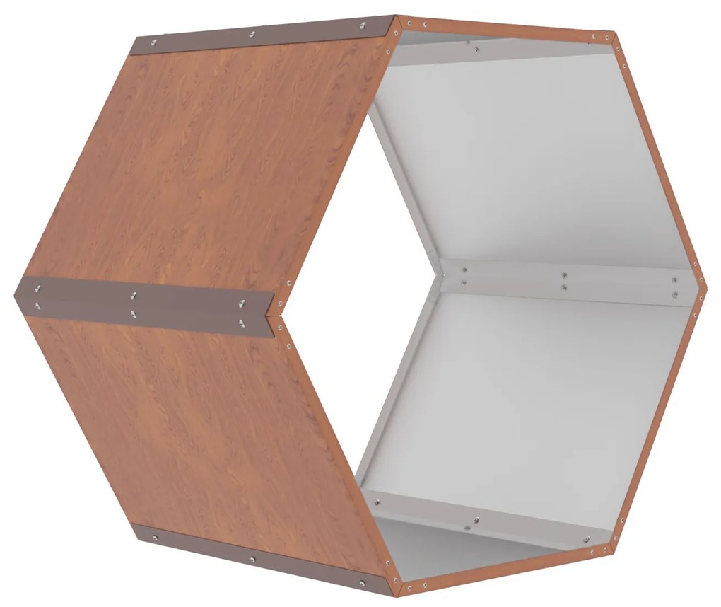 Přístřešek na dřevo G21 HEX 53 - 92 x 60 cm, hnědý