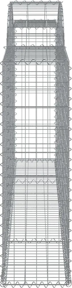 Klenuté gabionové koše 25ks 300x30x100/120cm pozinkované železo 3146536
