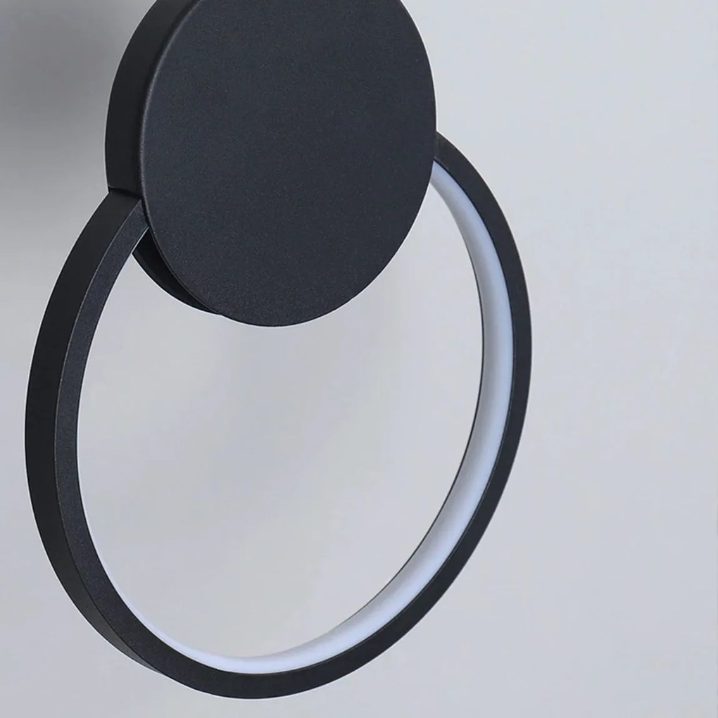 Toolight - LED závěsné stropní kruhové svítidlo APP852-CP, černá, OSW-07021