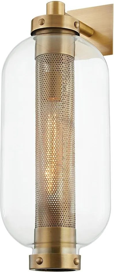 HVLG B7032-CE Venkovní nástěnné svítidlo ATWATER mosaz/sklo mosaz/čirá E27 1x13W - HUDSON VALLEY (Troy)