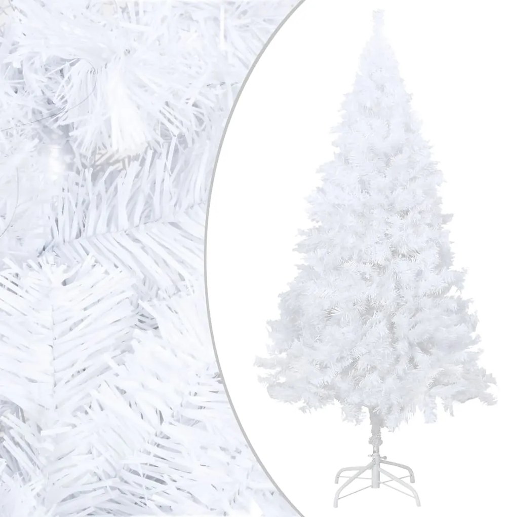 321039 vidaXL Umělý vánoční stromek s hustými větvemi bílý 180 cm PVC