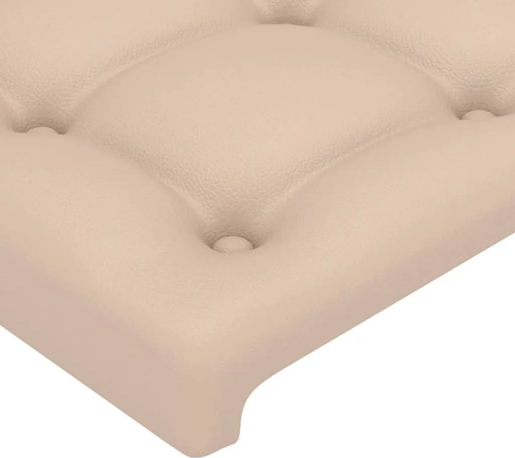 vidaXL Rám postele s čelem 120x200 cm umělá kůže [3125566] Barva: Bílá