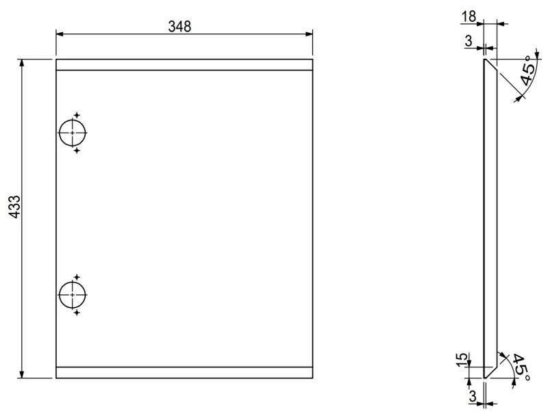 Mexen Orio, koupelnová skříňka 35 cm, 1 dvířka, bílá matná, 91A11-03547-1-BF01
