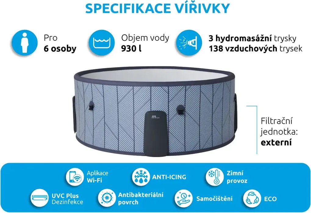 Mspa | Vířivý bazén MSPA Tidal F-TD066WE | 11400306
