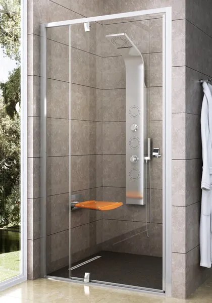 RAVAK PIVOT PDOP2-100 sprchové dveře otočné, white/chrom Transparent 03GA0100Z1