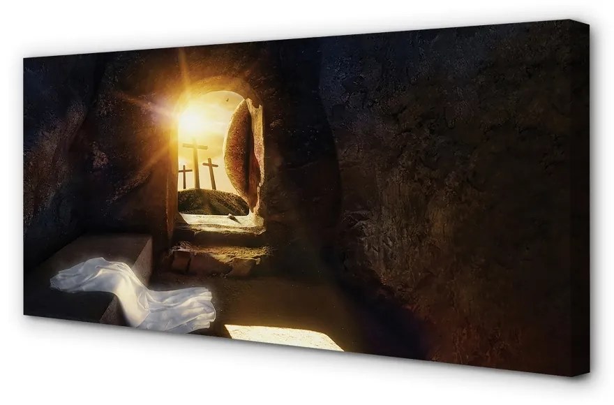 Obrazy na plátně Cave kříží slunce 100x50 cm