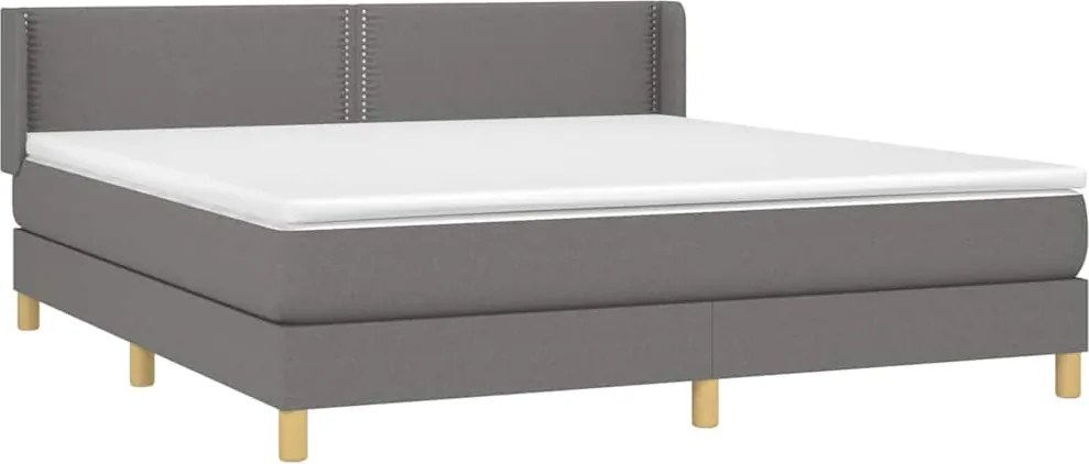 Box spring postel s matrací tmavě šedá 180x200 cm textil 3130210
