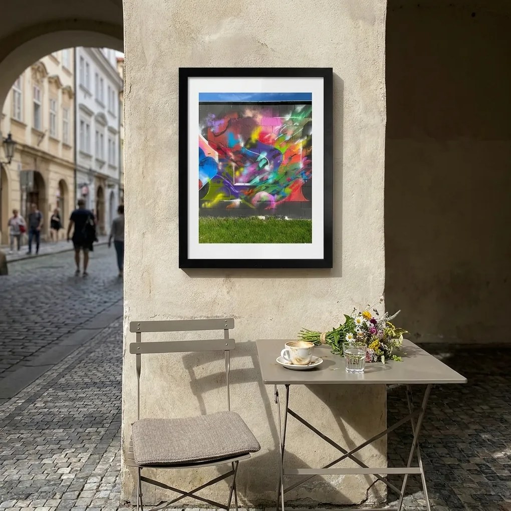 Yudoe 06 | Letter O Rám: Bílý, Velikost: 60 x 40 cm