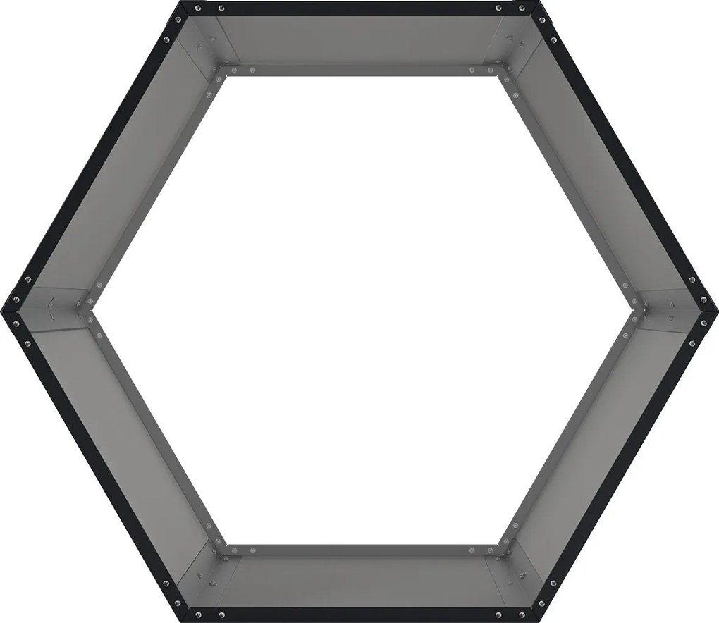 Přístřešek na dřevo G21 HEX 53 - 92 x 60 cm, antracitový [63900517]