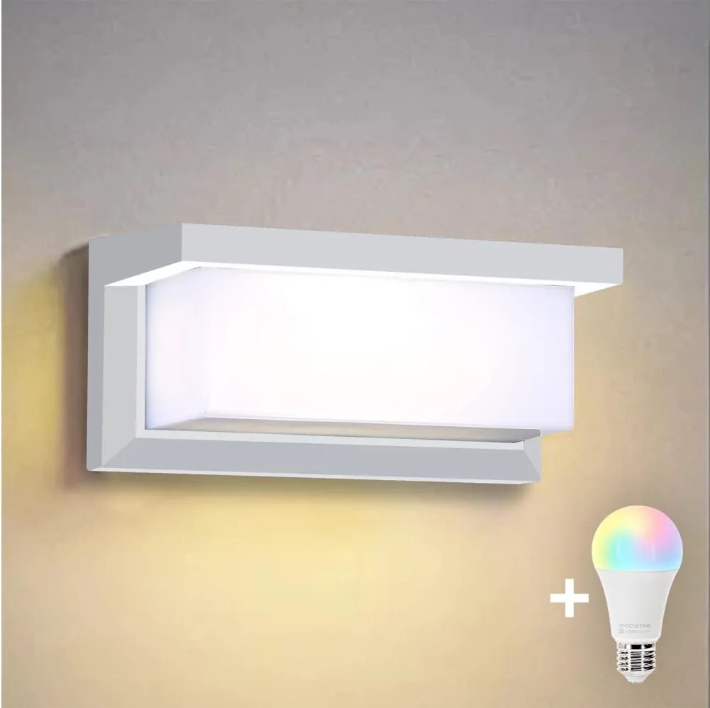 BRILAGI - LED RGBW Venkovní nástěnné svítidlo BRICKY 1xE27/12W/230V bílá IP54