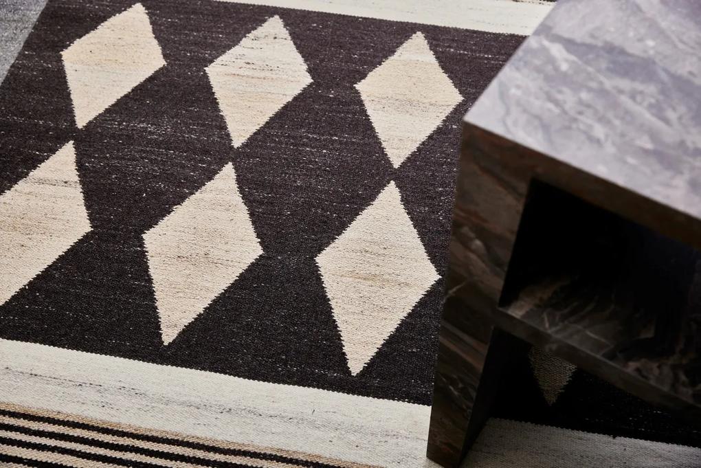 Diamond Carpets koberce Ručně vázaný kusový koberec Alberta DESP P114 Dark Coffee Mix ROZMĚR: 240x300