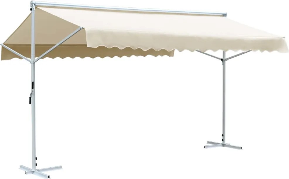 Volně stojící markýza 500 x 300 cm krémová 145883