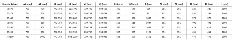 Mexen Lunar-F Duo, skládací sprchový kout 75 x 75 cm, 8mm čiré sklo, černý profil, 836-075L-075P-70-00