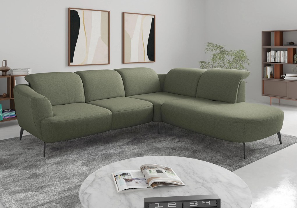 XXXLutz ROHOVÁ SEDAČKA, textil, olivově zelená Sit & More - Sedací soupravy - 00014401851Q