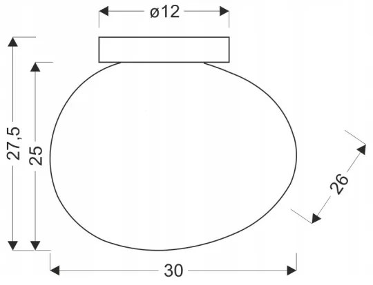 Stropní svítidlo STONES 1xE27/40W/230V pr. 30 cm