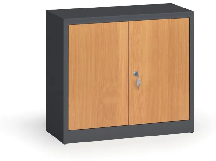 Alfa 3 Svařované skříně s lamino dveřmi, 800 x 920 x 400 mm, RAL 7016/buk