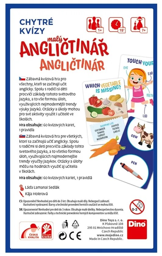 Dino Chytré kvízy - Malý angličtinář