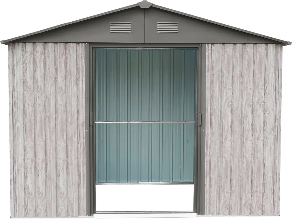Zahradní domek BestBerg ZDB-9SD / 9 m² / 279 x 324 x 211 cm / dekor bílé dřevo/šedá