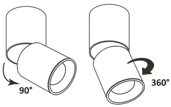 Bodové svítidlo NIXA 1xGU10/10W/230V bílá/zlatá