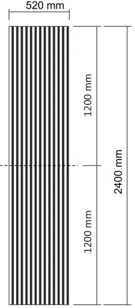 BATH DELUXE 54-240-11-84-12- Akustický obkl panel VASALUND 240x52cm ořech