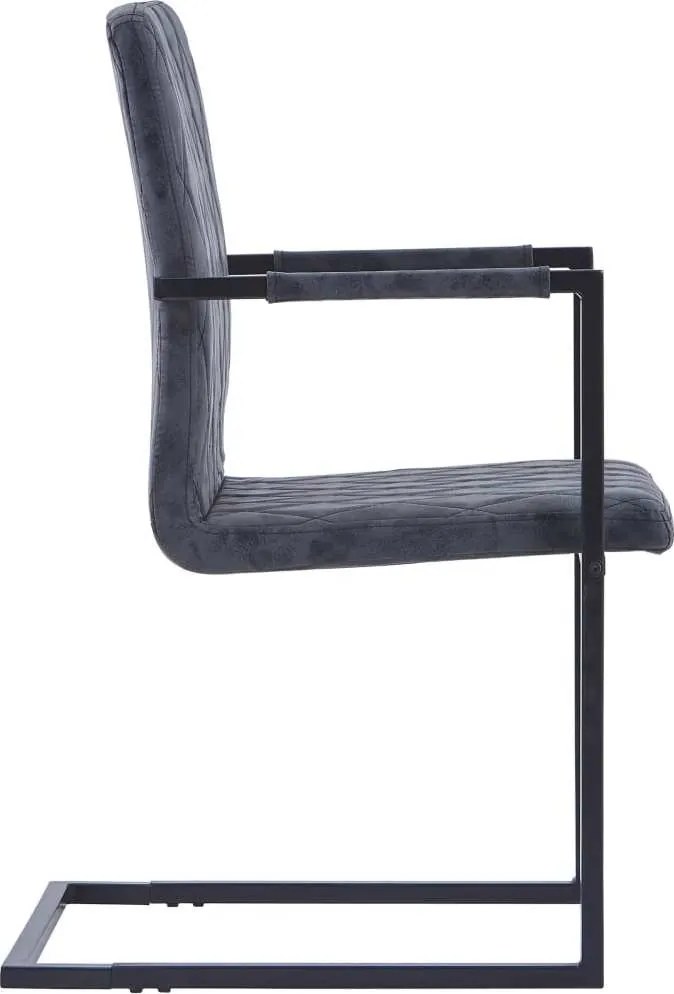 vidaXL Konzolové jídelní židle 2 ks umělá kůže [281682] Barva: Tmavě šedá