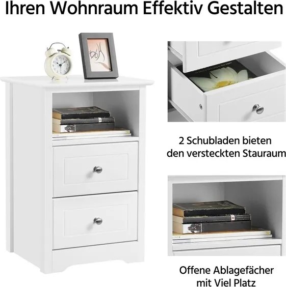 Sada 2 ks – Odkládací stolek Yaheetech – bílá (266278526802)