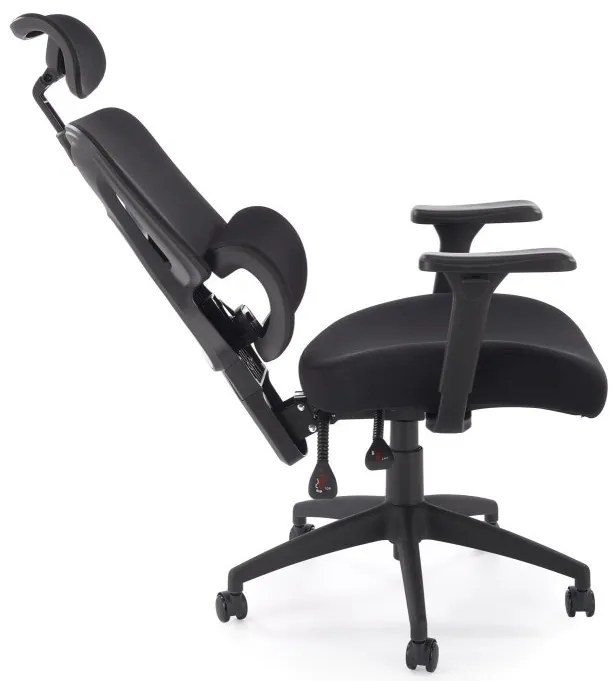 Kancelářská ergonomická židle ASTRAL — síť / látka, černá