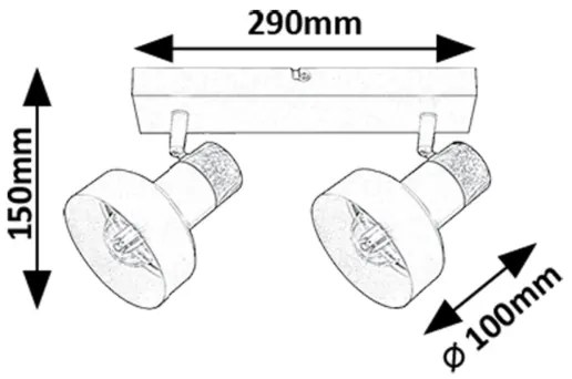 Rabalux 73056 - Bodové svítidlo SASKIA 2xE14/15W/230V