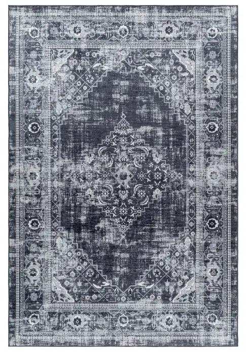 Ayyildiz Kusový koberec FIESTA 4301, Černá Rozměr koberce: 80 x 250 cm