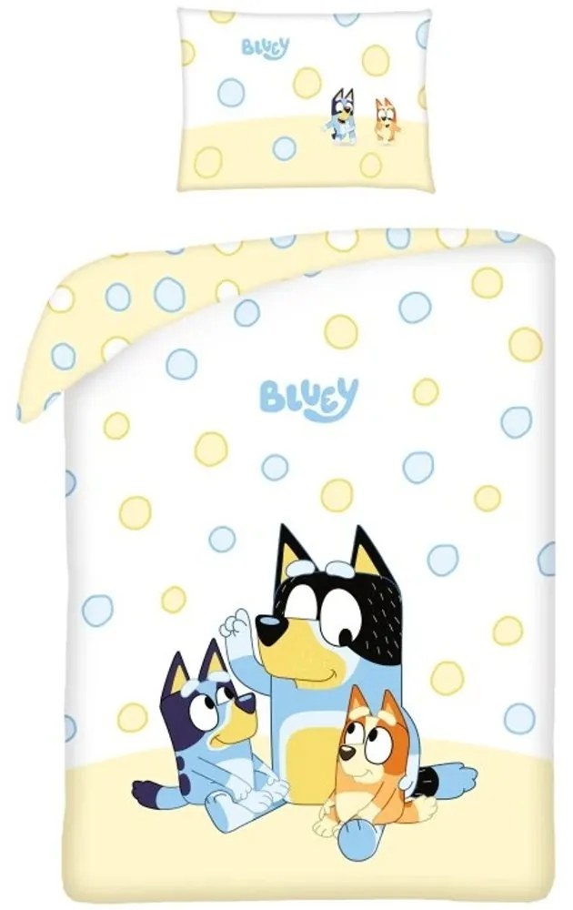Povlečení do dětské postýlky Bluey - 100% bavlna - 60 x 40 cm + 100 x +135 cm