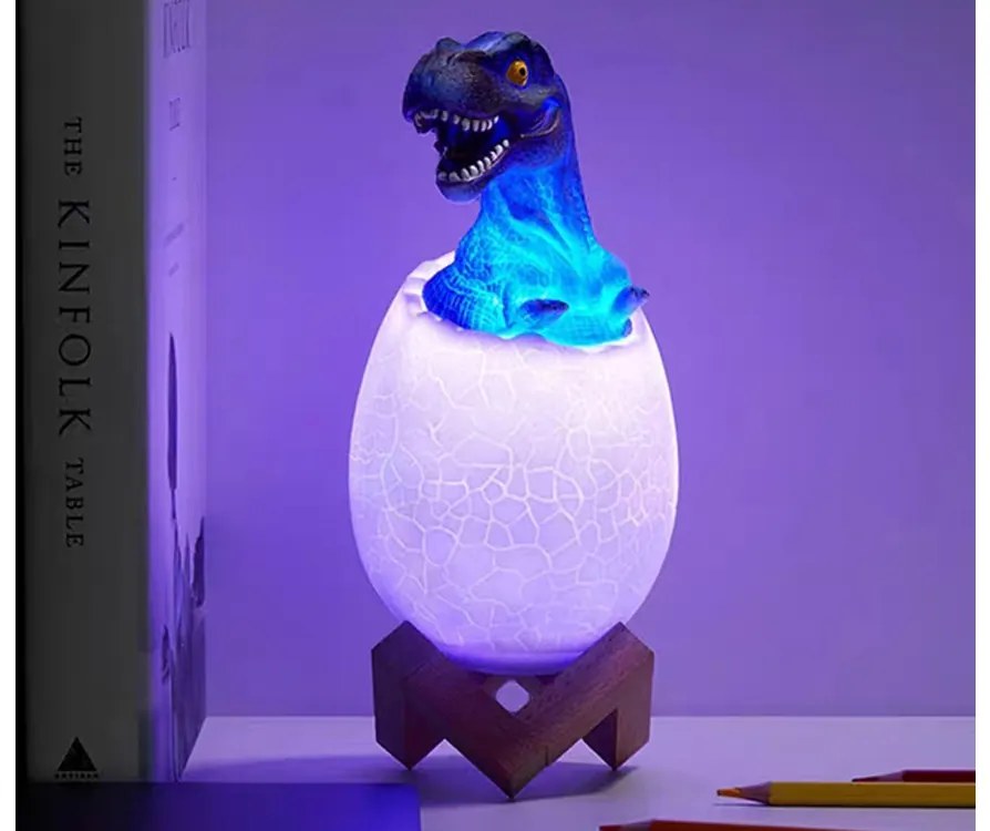 Verk Group Dinosaur noční světlo tyranosaur vejce rgb vedl vejce světlo pro děti