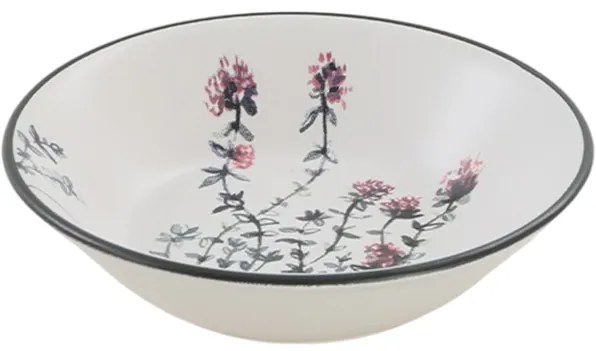Sada 6 kameninových hlubokých talířů Herbal 18 cm