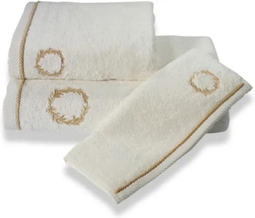 Soft Cotton Malý ručník SEHZADE 32x50 cm Smetanová / zlatá výšivka