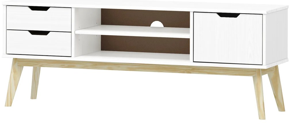 TV stolek BONITO v bílém laku, obdélníkový tvar