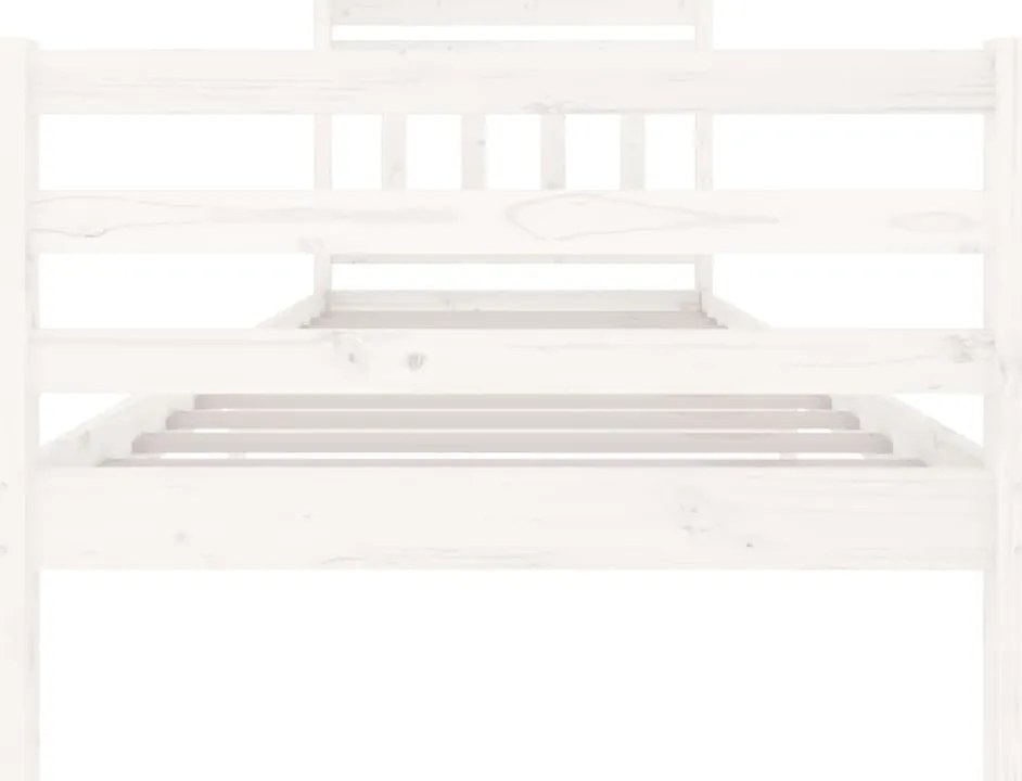 vidaXL Rám postele masivní dřevo 90 x 200 cm [3100640] Barva: Bílá