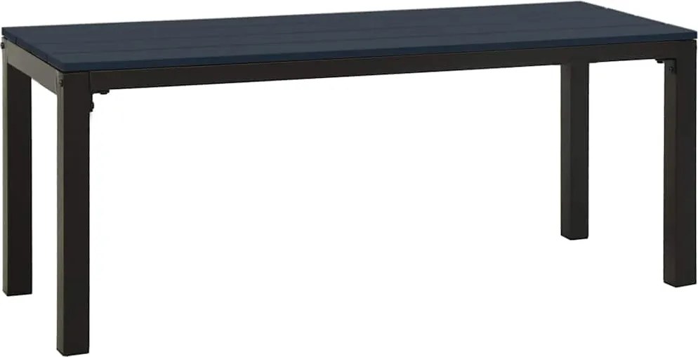 Zahradní lavice 110 cm ocel a WPC černá 317141