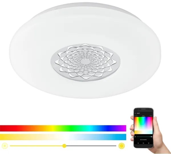 Eglo 9682 - LED RGB Stmívatelné nástěnné stropní svítidlo CAPASSO-C LED/17W/230V