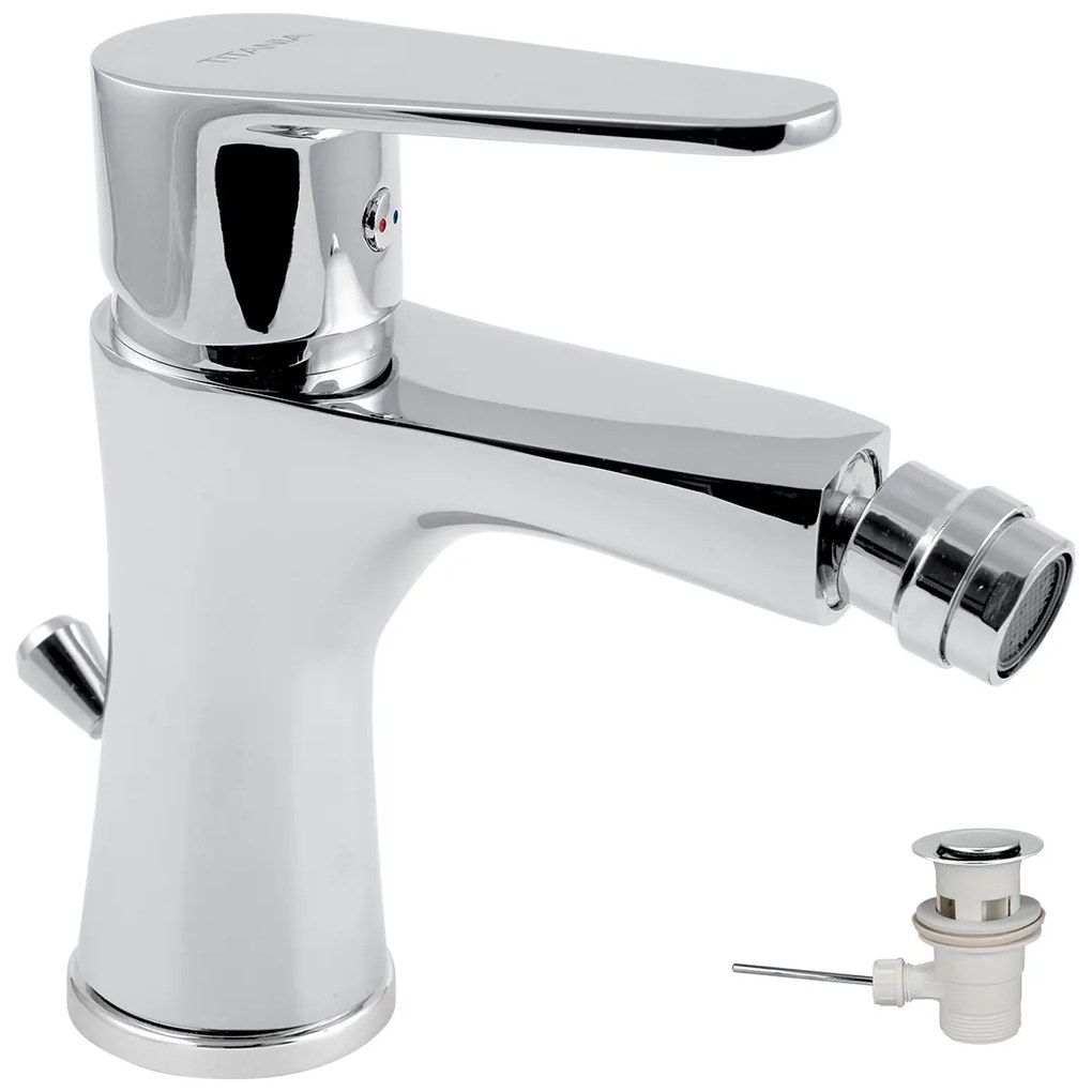 Novaservis Titania Fresh Bidetová baterie s odpadovou soupravou, chrom, 96011,0