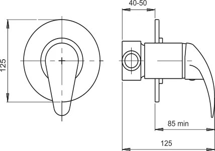 NOVASERVIS sprchová podomítková baterie METALIA 55050,0