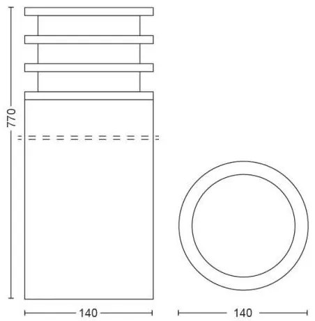 PH 17403/93/P0 Hue White Venkovní sloupkové svítidlo Philips Lucca 17403/93/P0 antracitové, 2700K, 77cm - PHILIPS HUE (915005561401)