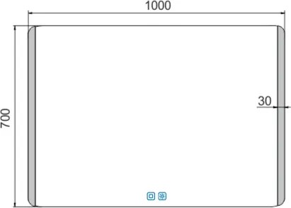 Nimco LED zrcadlo 1000x700 se dvěma dotykovými senzory - ZP 17004VX