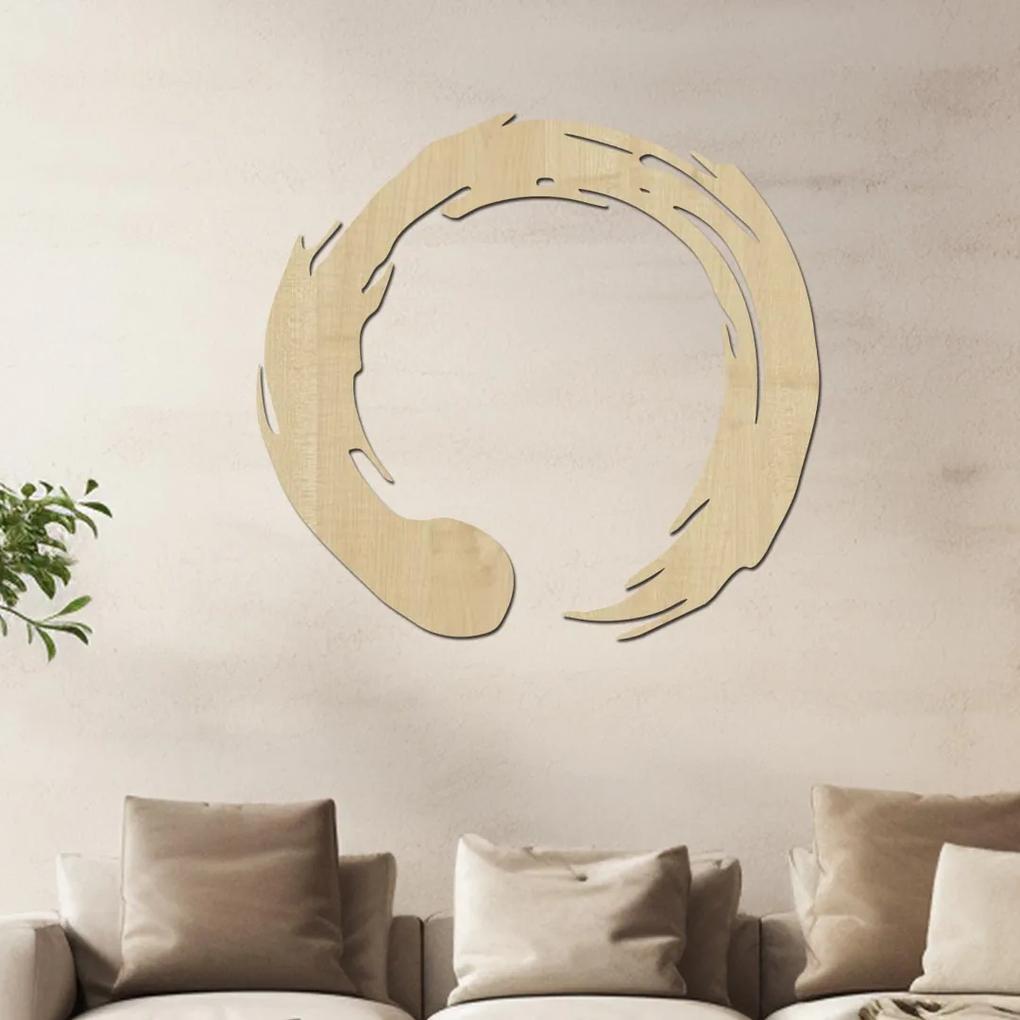 dřevo života Dřevěný obraz ENSO zenový kruh Barevný vzor: Bílá, Rozměry Ø: 40
